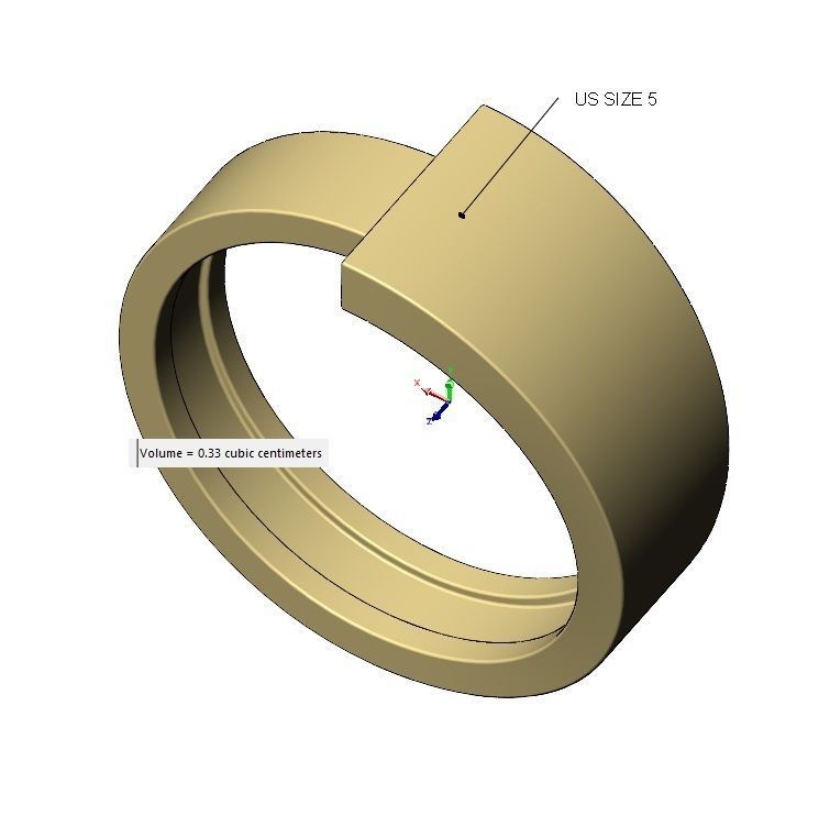 Tapered overlapping band 3D model 3D printable | CGTrader