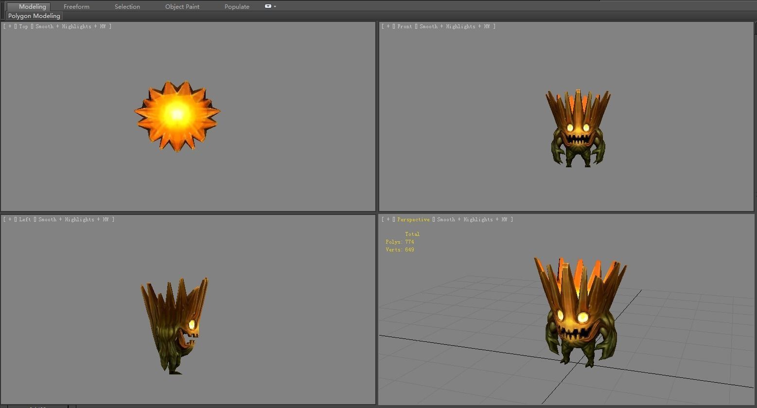 3D model Cartoon Dryad - tree demon VR / AR / low-poly | CGTrader