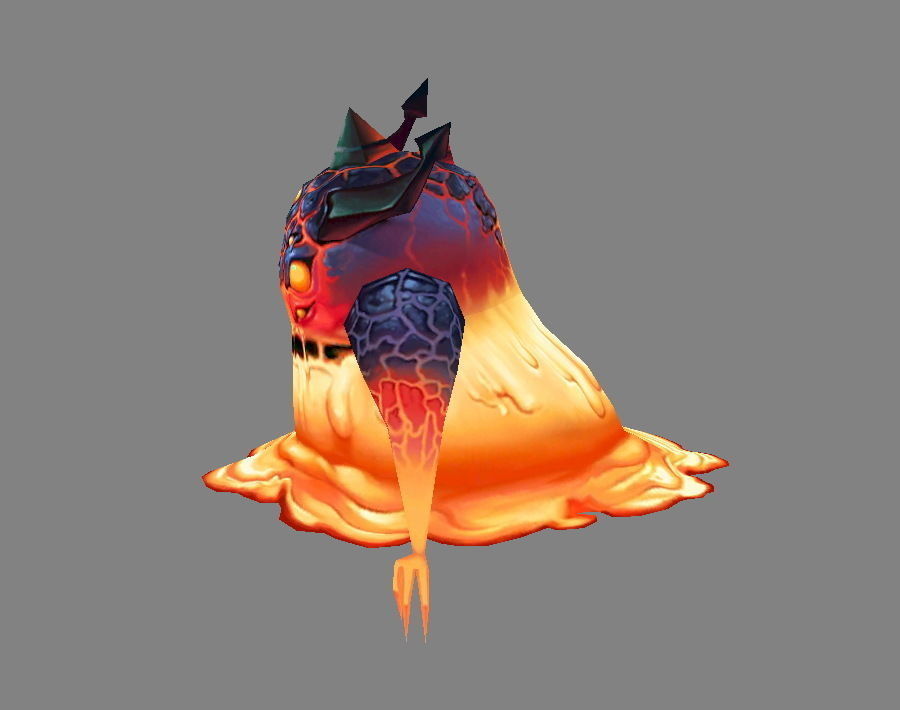 3D model Cartoon lava monster - Fire demon - fire devil VR / AR / low ...