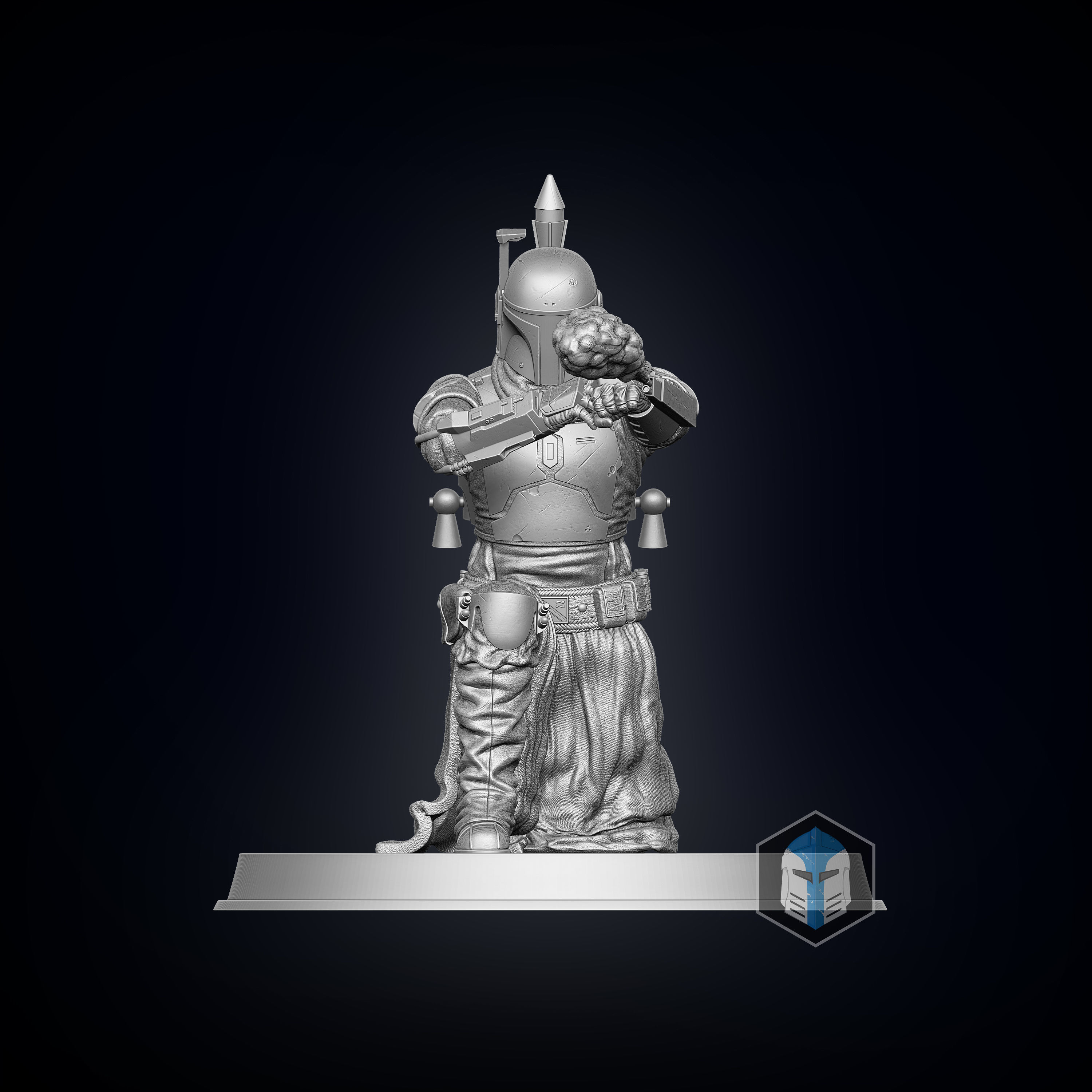 Boba Fett Figurine - Pose 2 3D model 3D printable | CGTrader