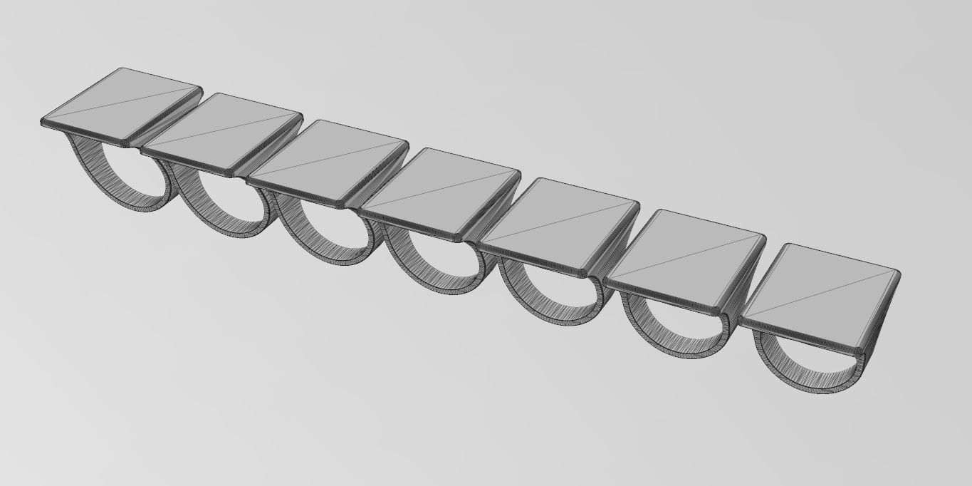 Large basic flat top rectangular signet ring 3D model 3D printable ...