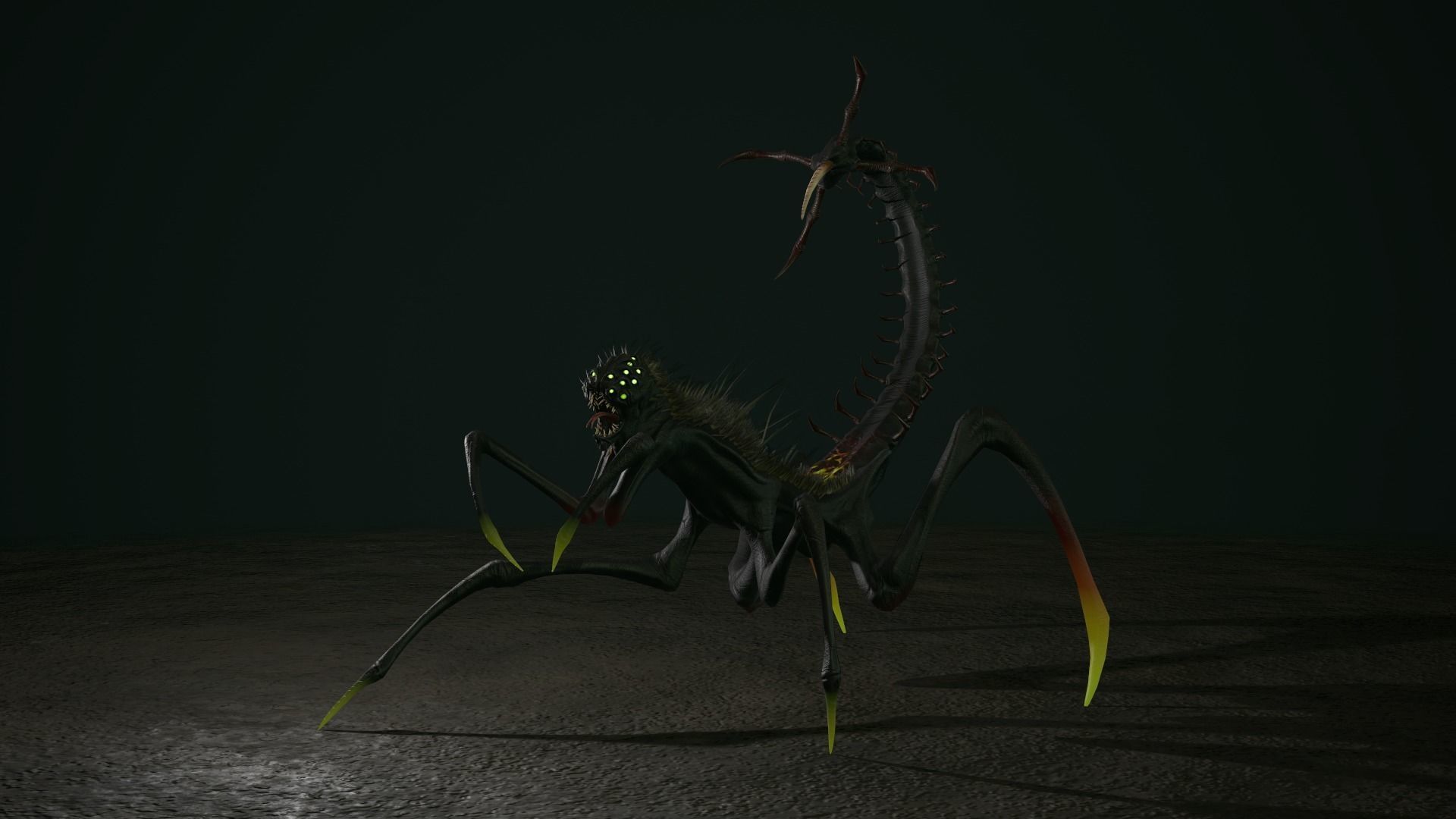 3D model Alien Scorpion VR / AR / low-poly animated | CGTrader