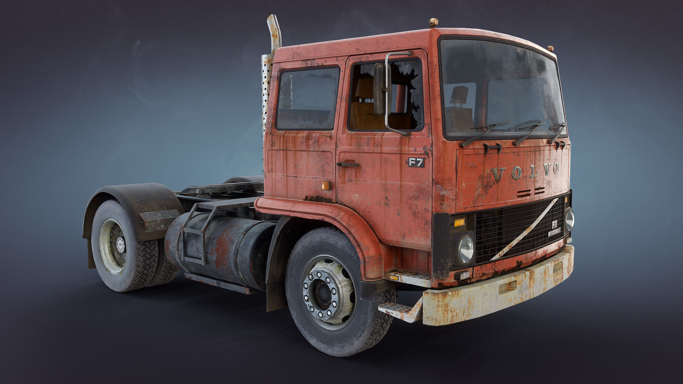 3D model Volvo F717 Rusty VR / AR / low-poly | CGTrader
