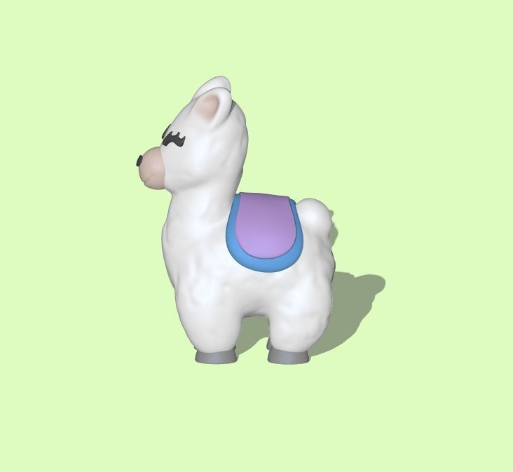 Cute LLama 3D model 3D printable | CGTrader