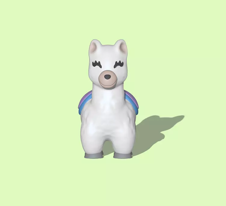 Cute LLama 3D model 3D printable | CGTrader