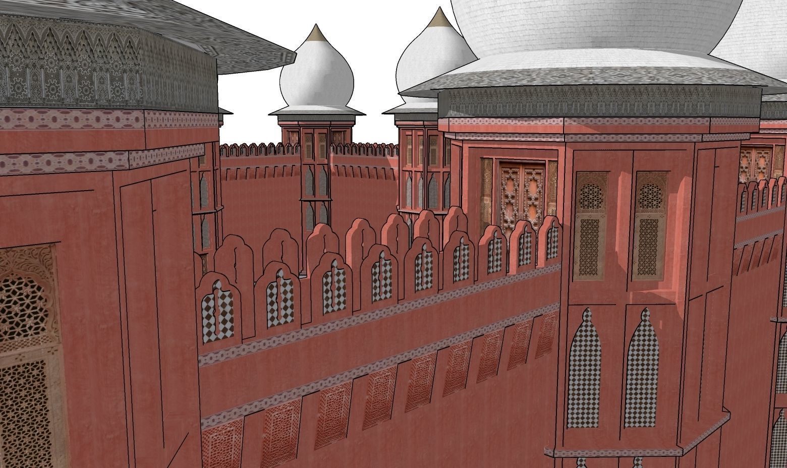 3D model Arabian Fortress Modular Building Kit VR / AR / low-poly ...