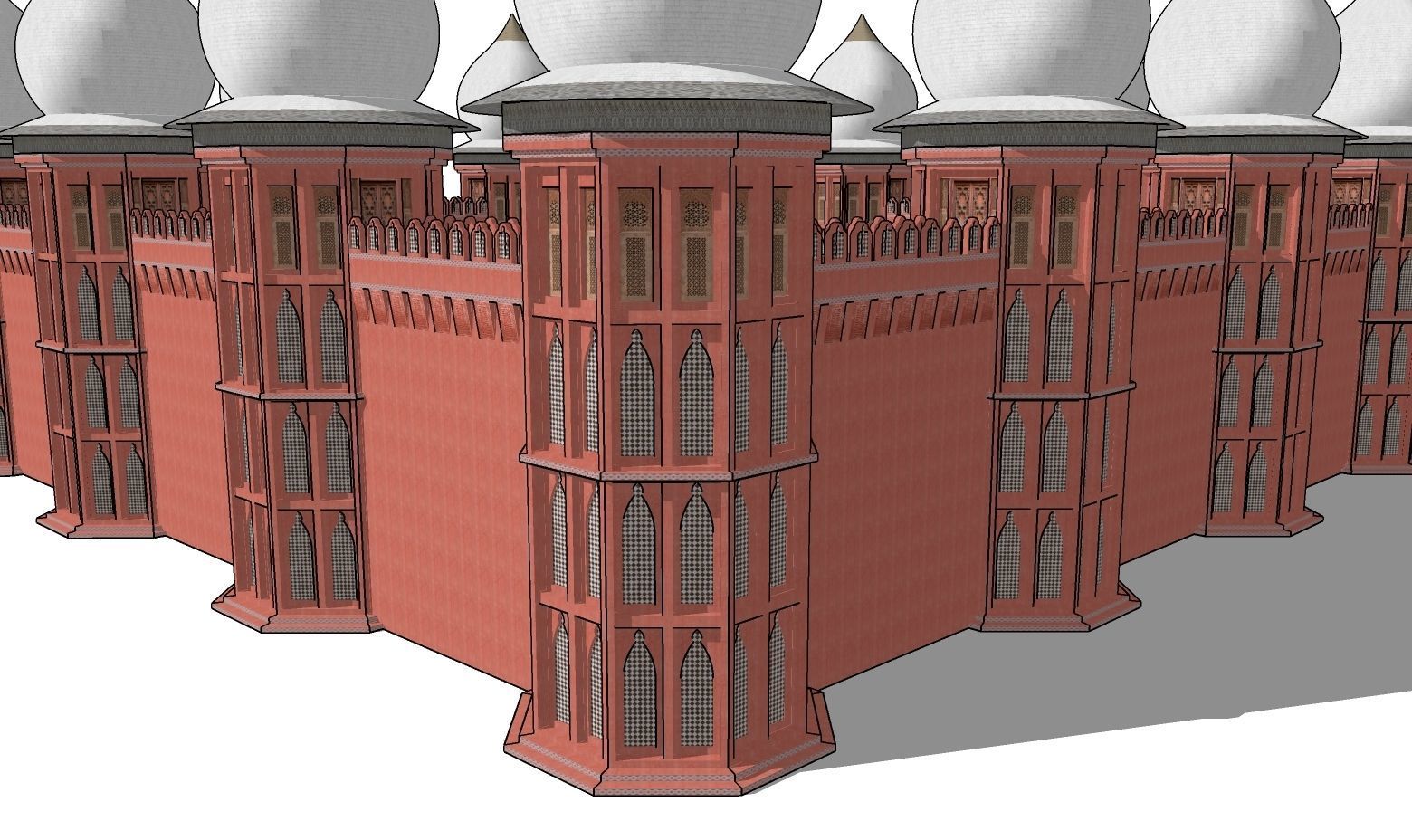 3D model Arabian Fortress Modular Building Kit VR / AR / low-poly ...