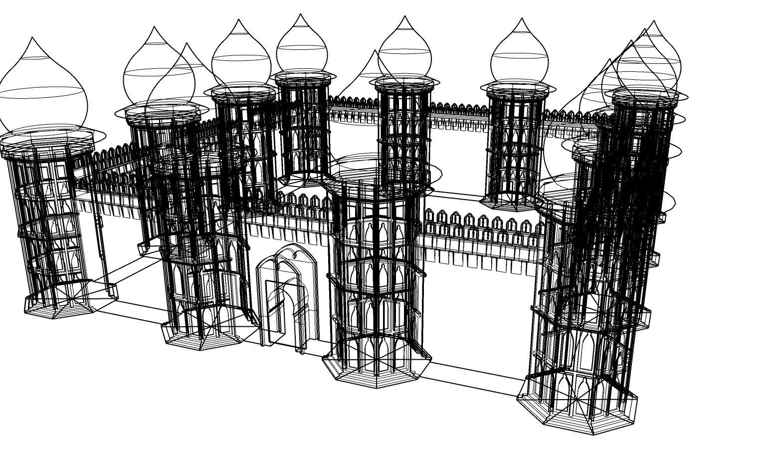 3D model Arabian Fortress Modular Building Kit VR / AR / low-poly ...