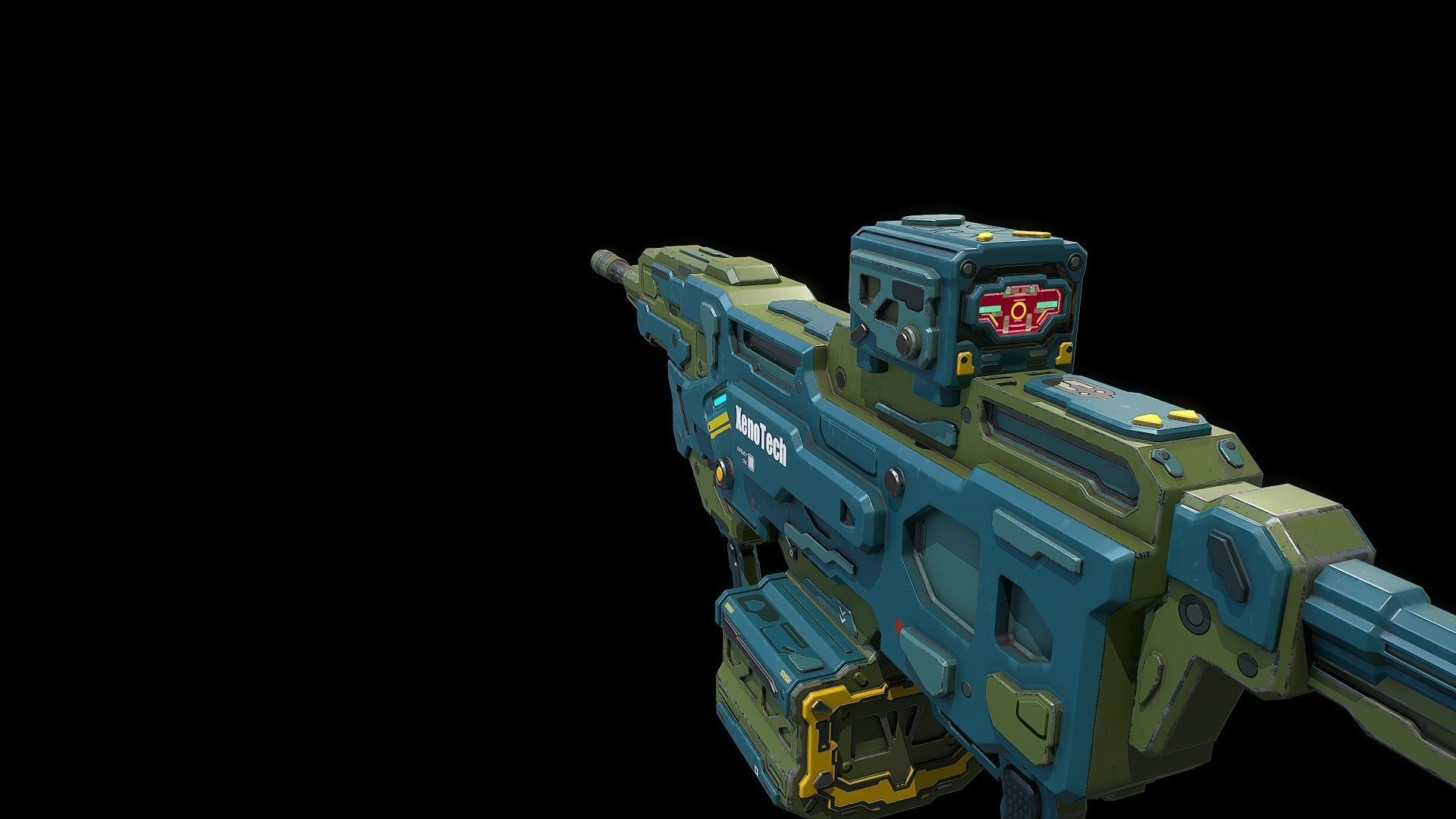 3D model Sci fi heavy assault rifle VR / AR / low-poly | CGTrader