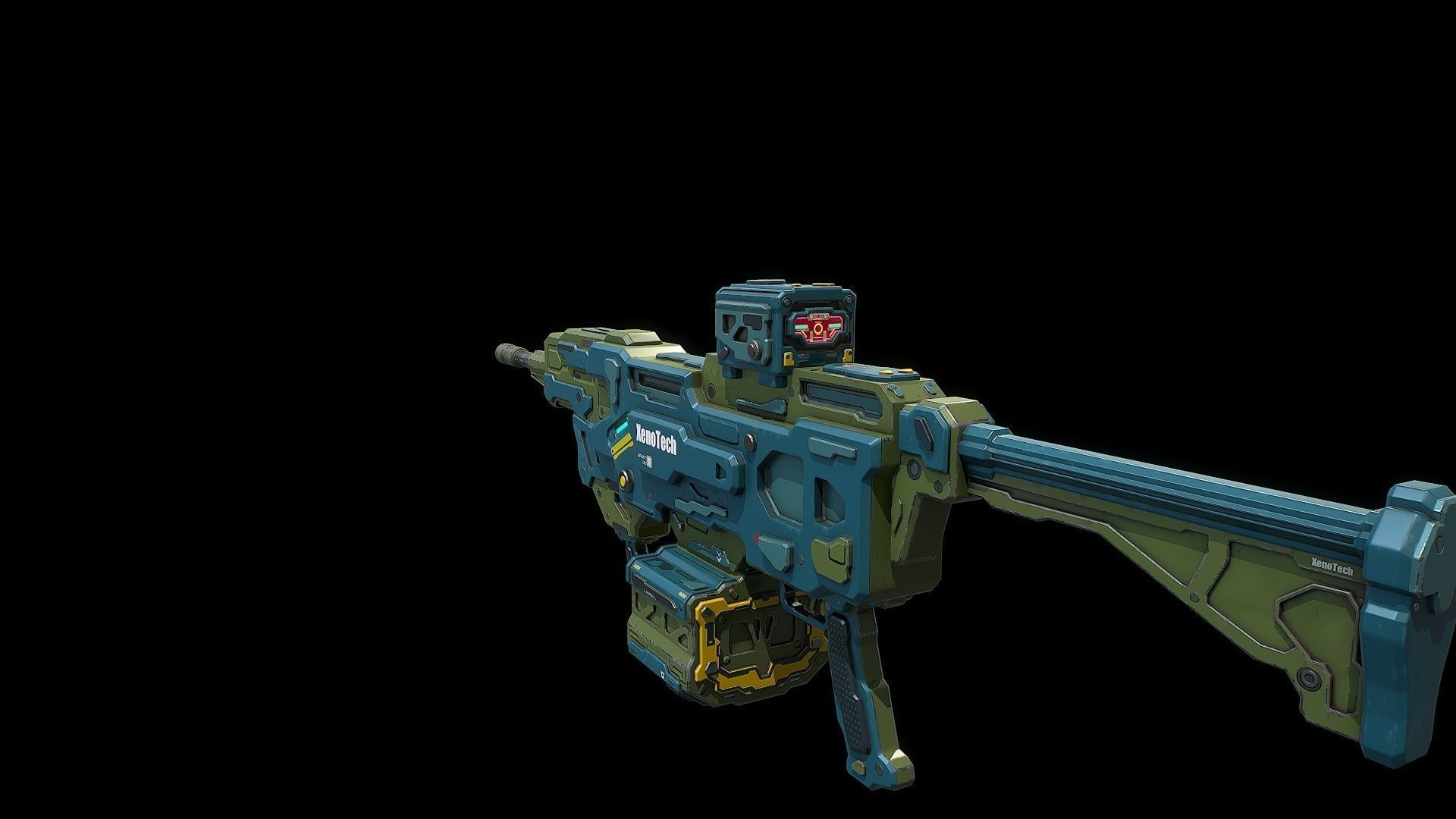 3D model Sci fi heavy assault rifle VR / AR / low-poly | CGTrader