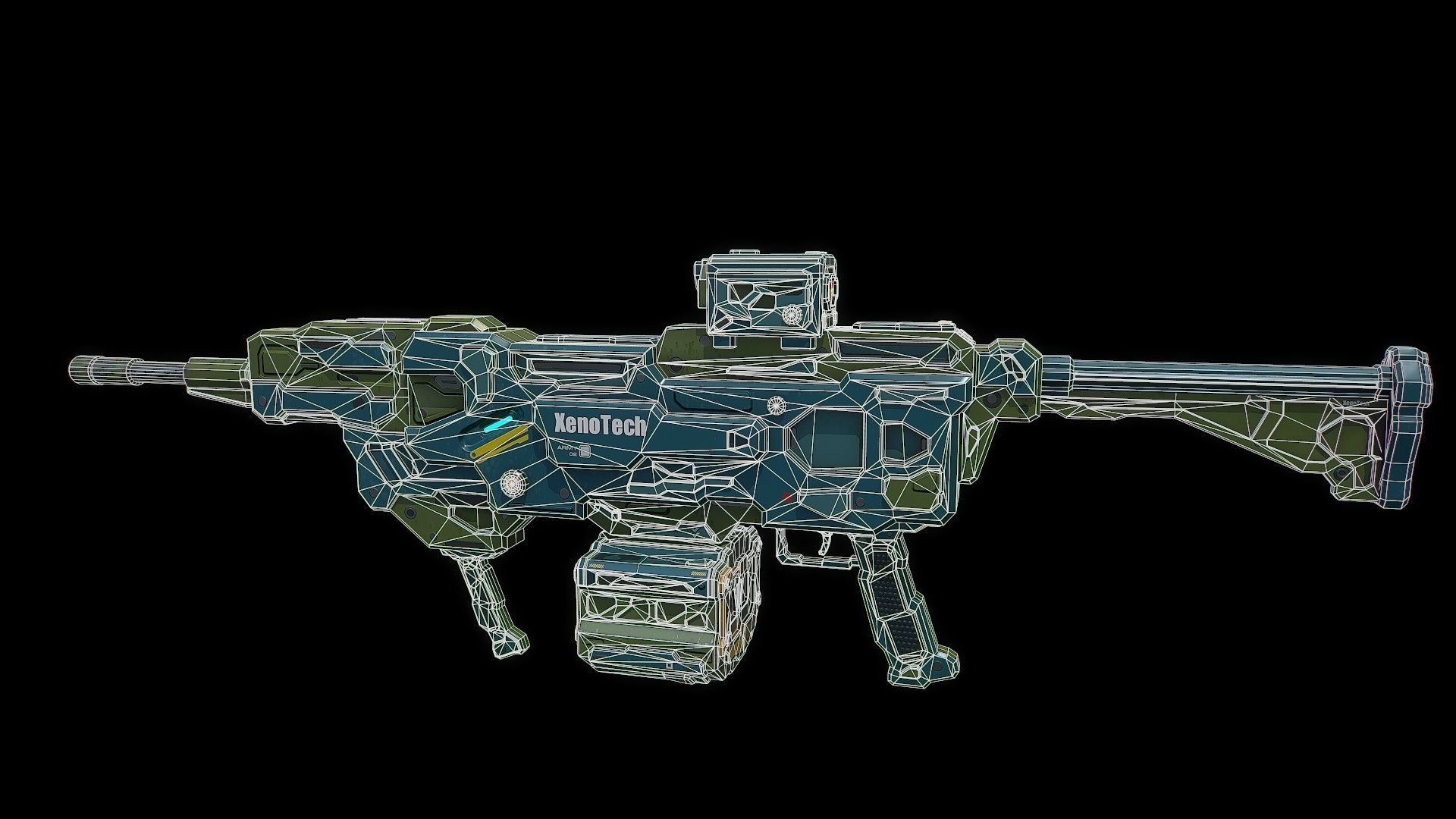3D model Sci fi heavy assault rifle VR / AR / low-poly | CGTrader
