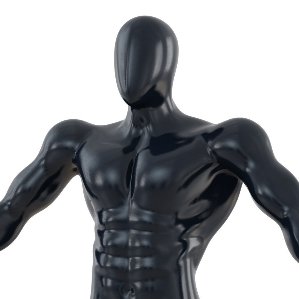 Fitness mannequin with big muscles posing 147 3D model | CGTrader