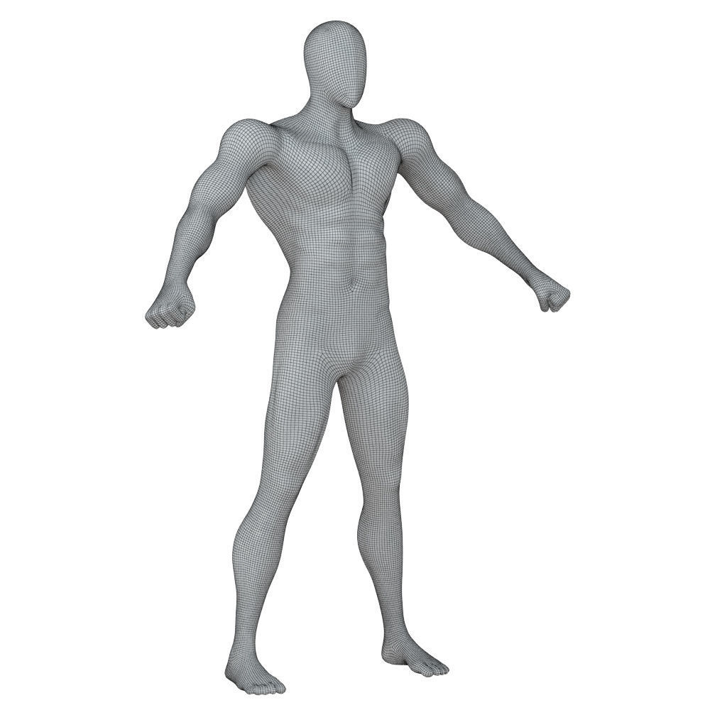 Fitness mannequin with big muscles posing 147 3D model | CGTrader