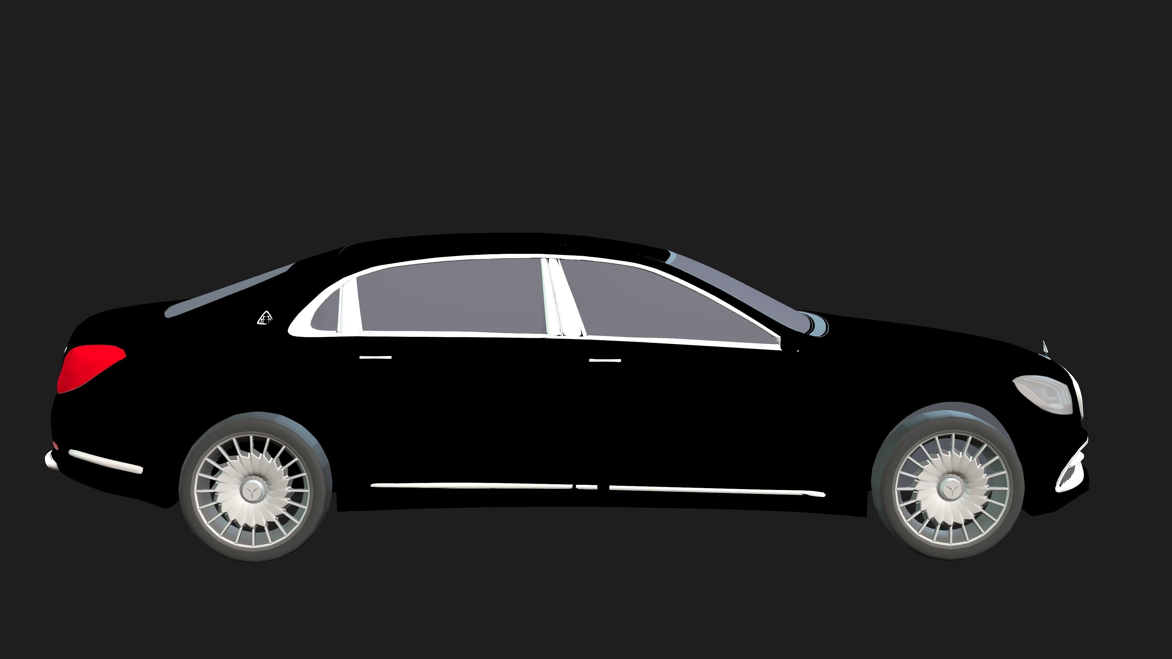 Black Realistic Car 3D model rigged | CGTrader