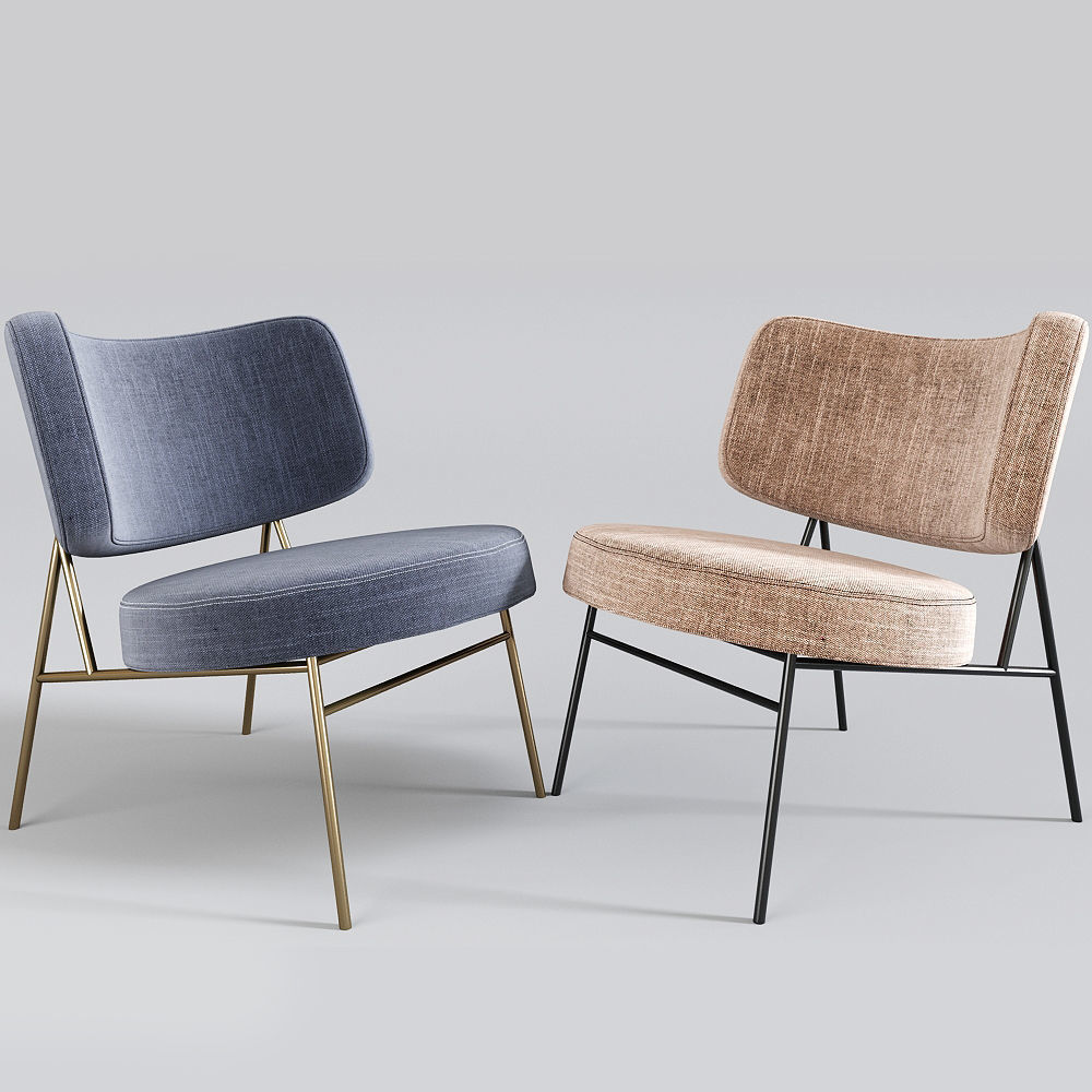 Coco Lounge Chair Fabric 3D model | CGTrader