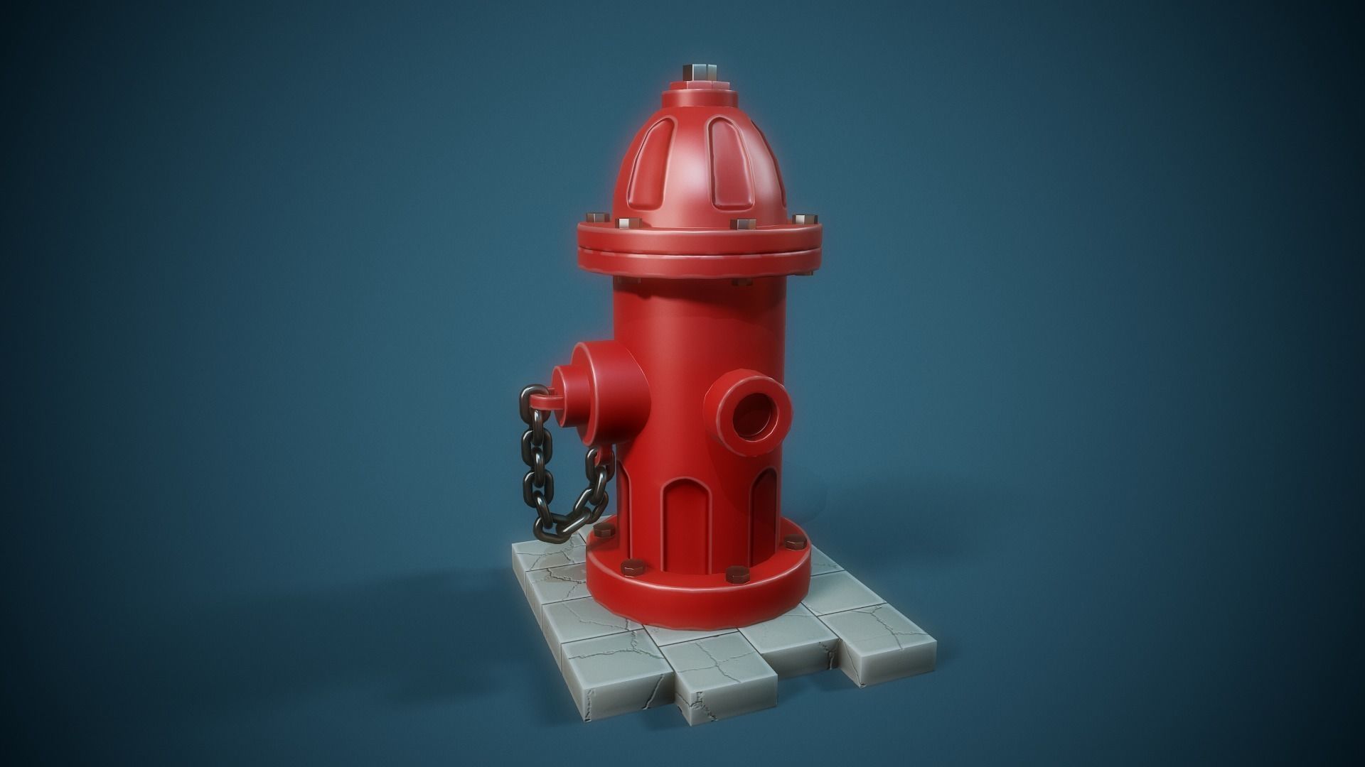 3D model Stylized Fire Hydrant- Tutorial Included VR / AR / low-poly ...