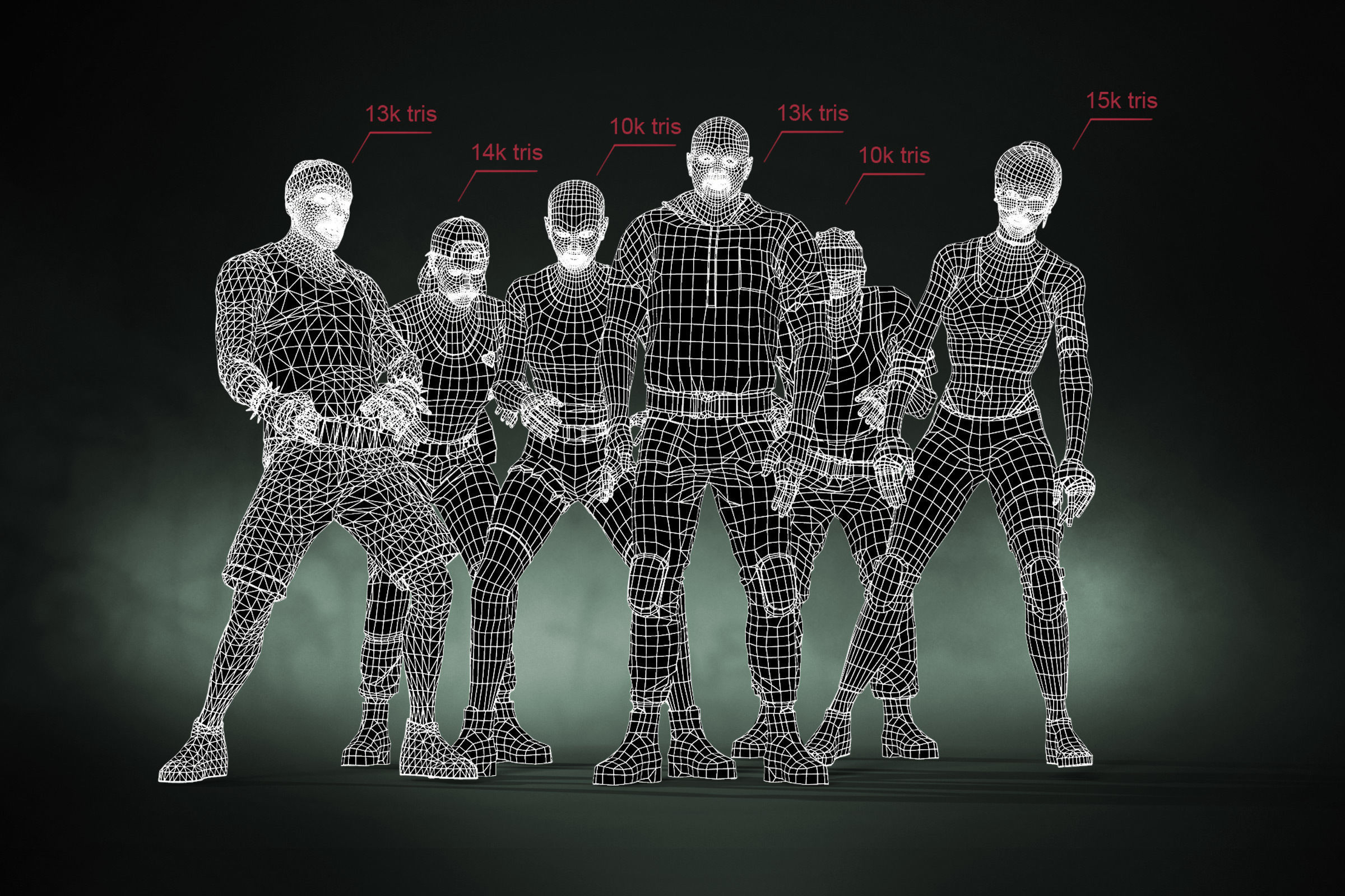 3D model Zombie Pack VR / AR / low-poly | CGTrader