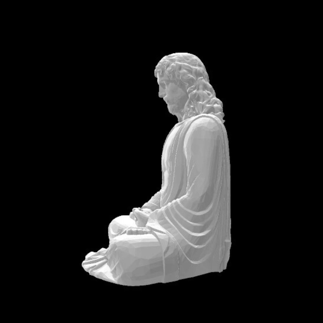 Jesus meditating 3D model 3D printable | CGTrader