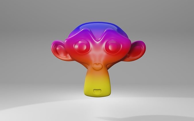 Colorful monkey model picture 3D model 3D printable | CGTrader