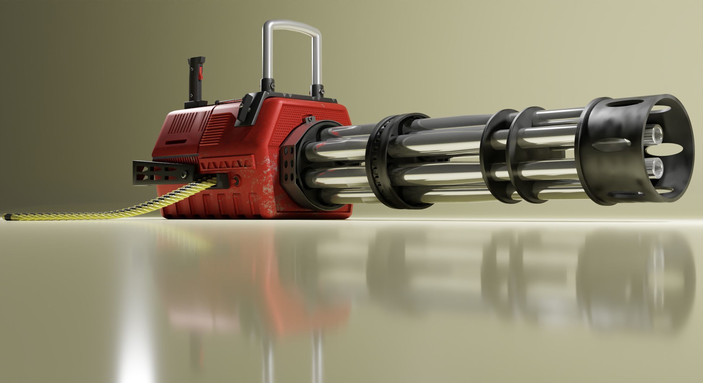 Gutling minigun 3D model | CGTrader