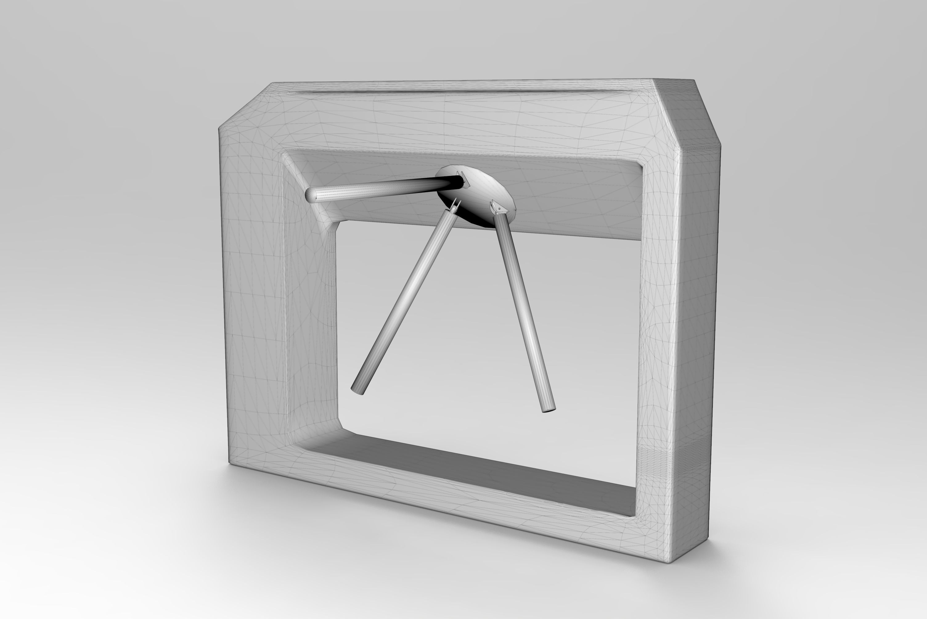 Tripod Turnstile Toll Gate 3D model | CGTrader