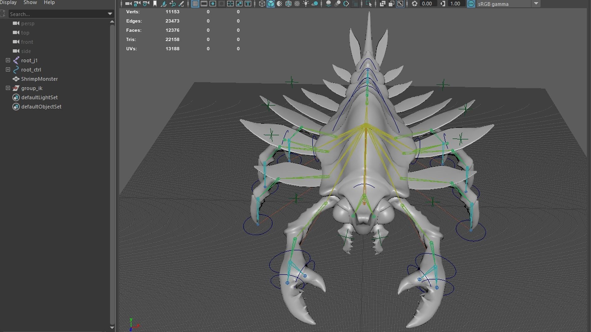 3D model Shrimp Monster VR / AR / low-poly rigged animated | CGTrader