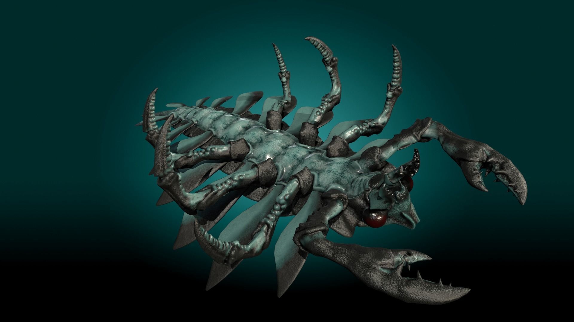 3D model Shrimp Monster VR / AR / low-poly rigged animated | CGTrader