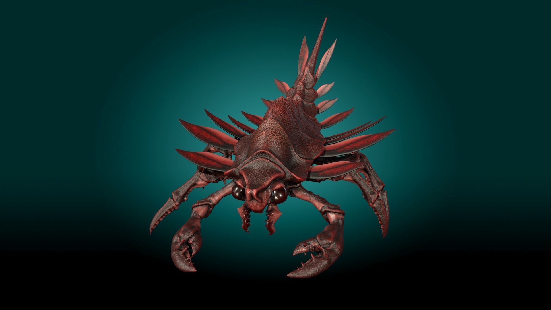 3D model Shrimp Monster VR / AR / low-poly rigged animated | CGTrader