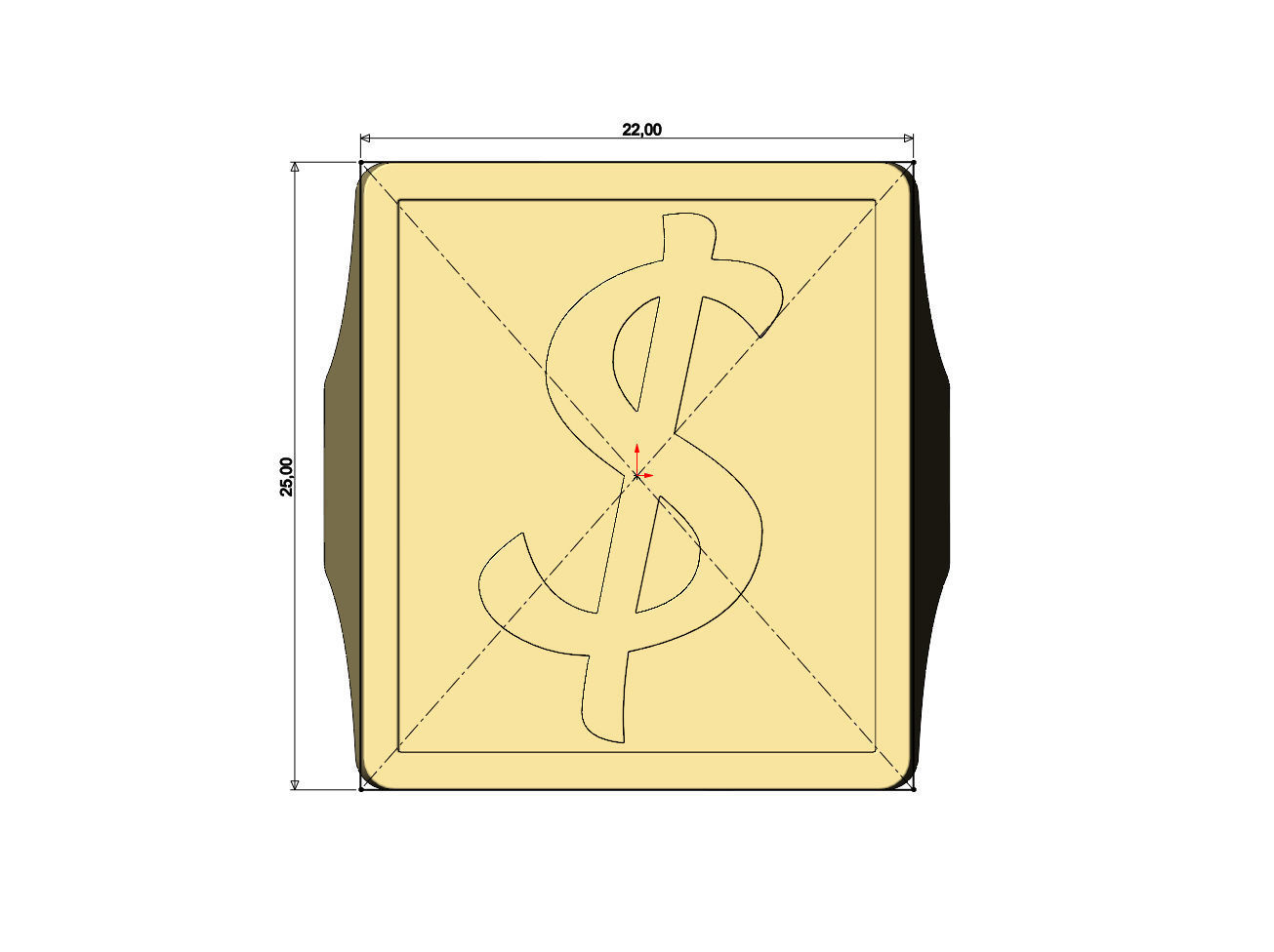 Dollar sign large rectangular ring size 6to13 3D model 3D printable ...