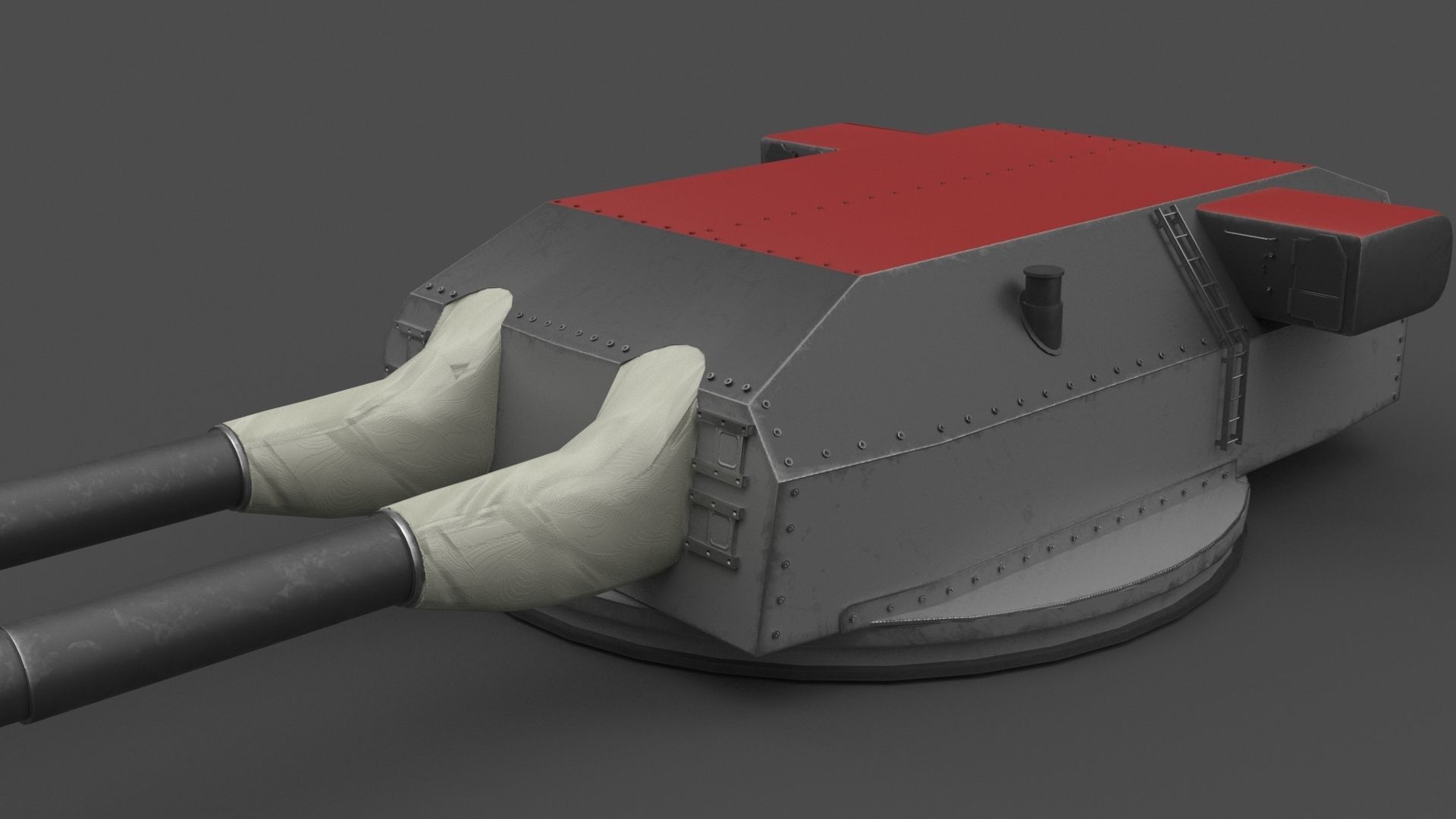 3D model 38 cm SK C34 naval gun VR / AR / low-poly | CGTrader