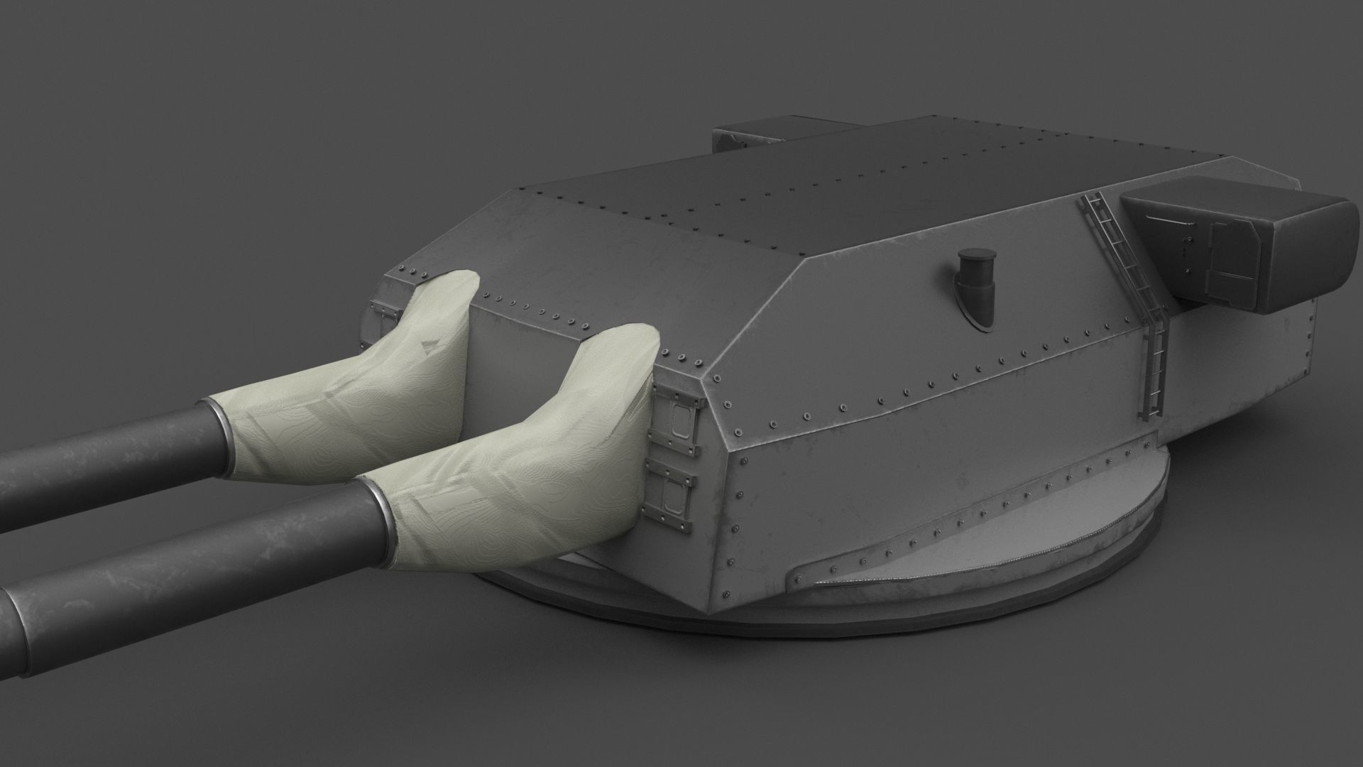 3D model 38 cm SK C34 naval gun VR / AR / low-poly | CGTrader