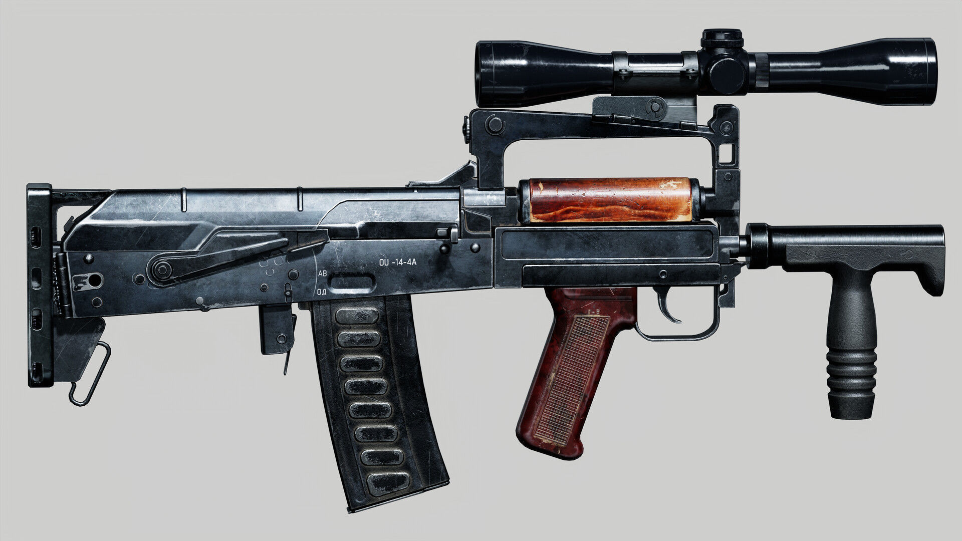 3D model OTs-14 Groza VR / AR / low-poly | CGTrader