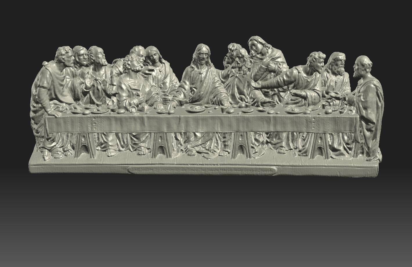 The Last Supper 3D model 3D printable | CGTrader