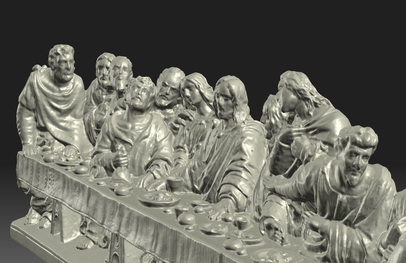 The Last Supper 3D model 3D printable | CGTrader