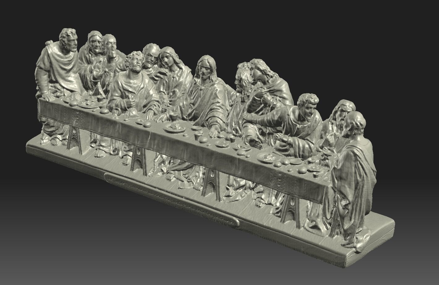 The Last Supper 3D model 3D printable | CGTrader