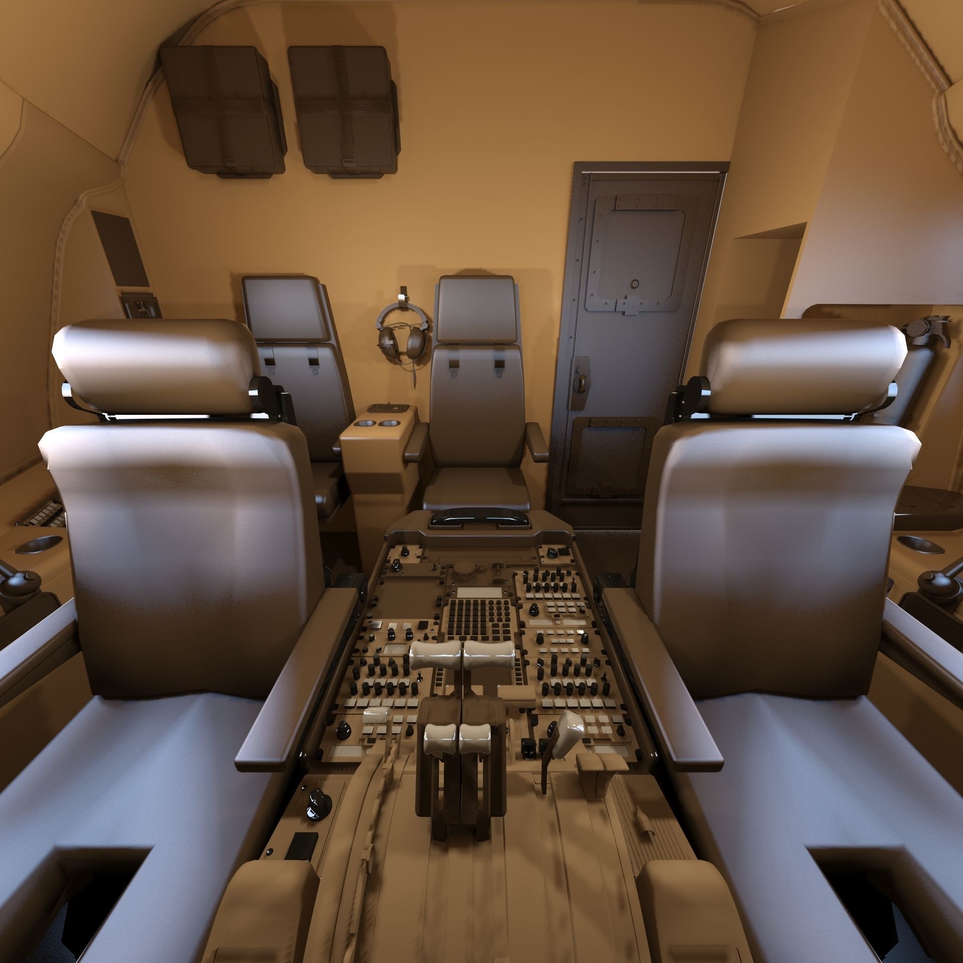 Cockpit of Boeing 777-300ER 3D model | CGTrader