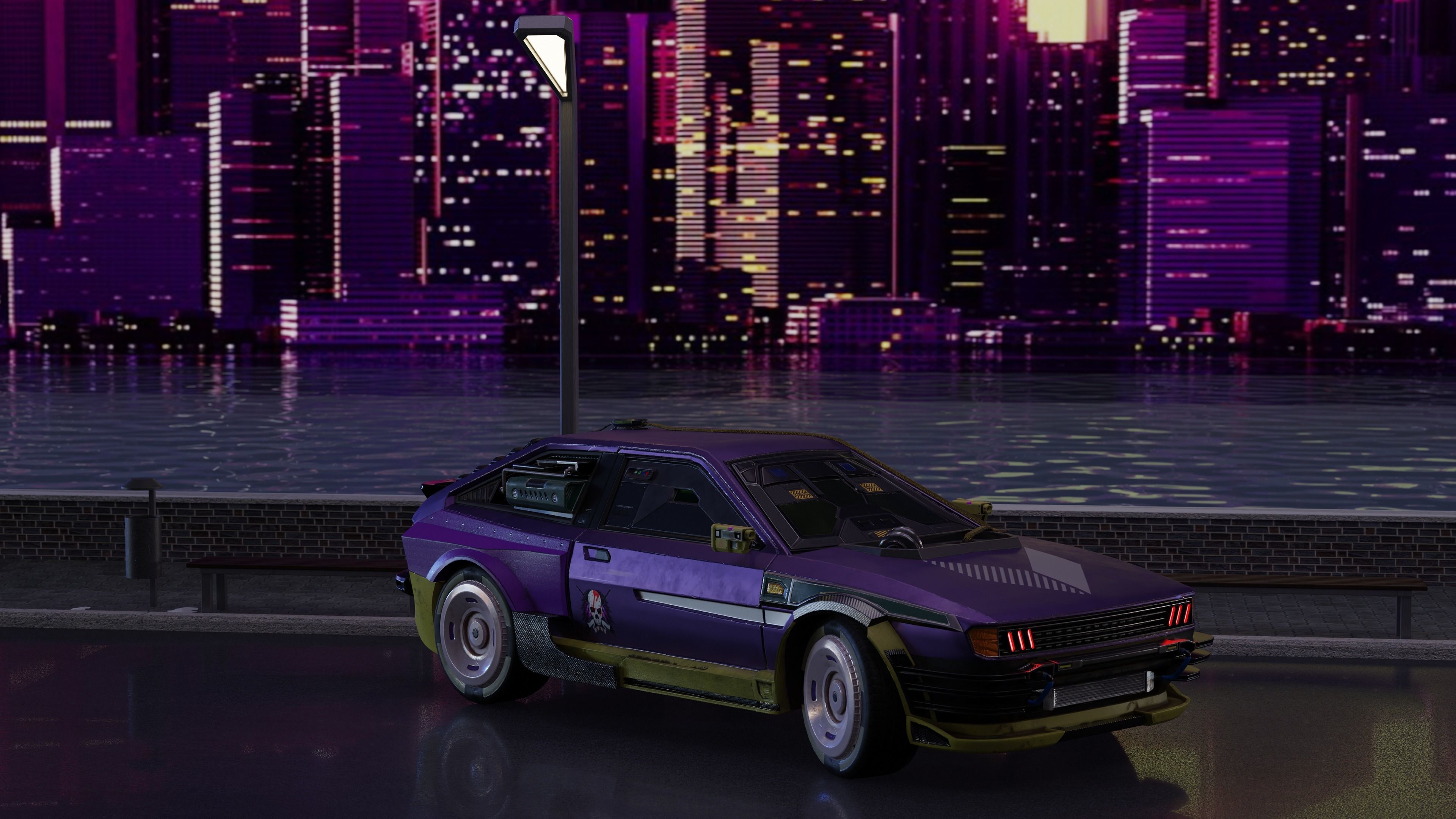 CyberCar car free VR / AR / low-poly 3D model | CGTrader