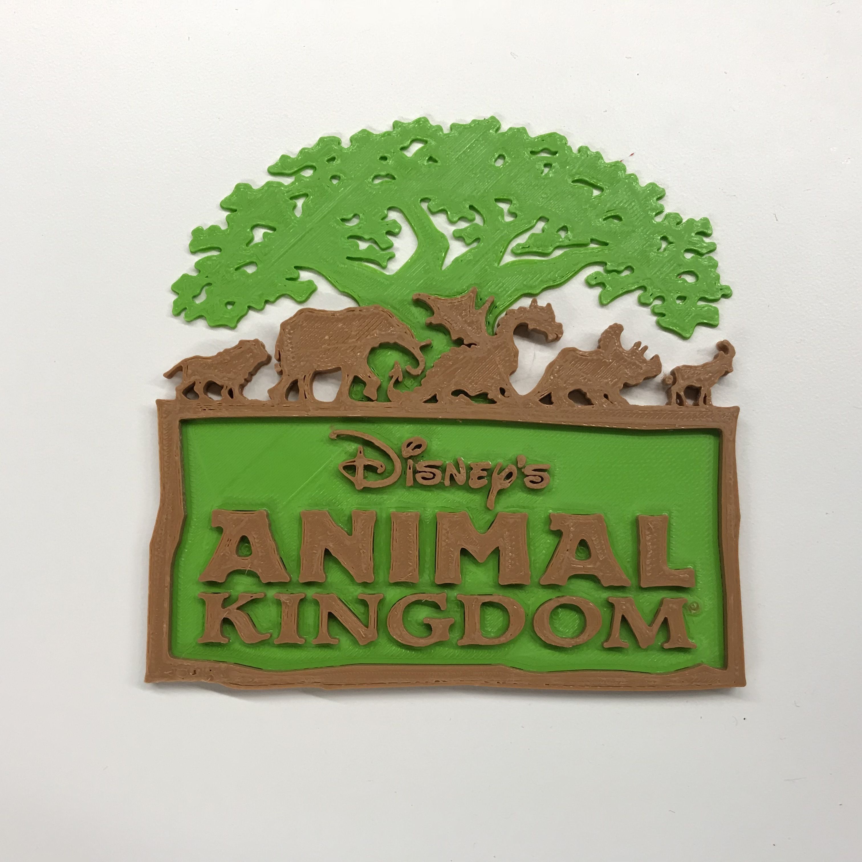 Two Color Animal Kingdom Sign 3D model 3D printable | CGTrader