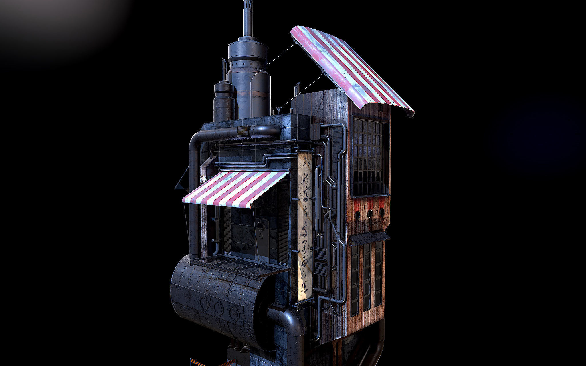 Steampunk building 3D model | CGTrader