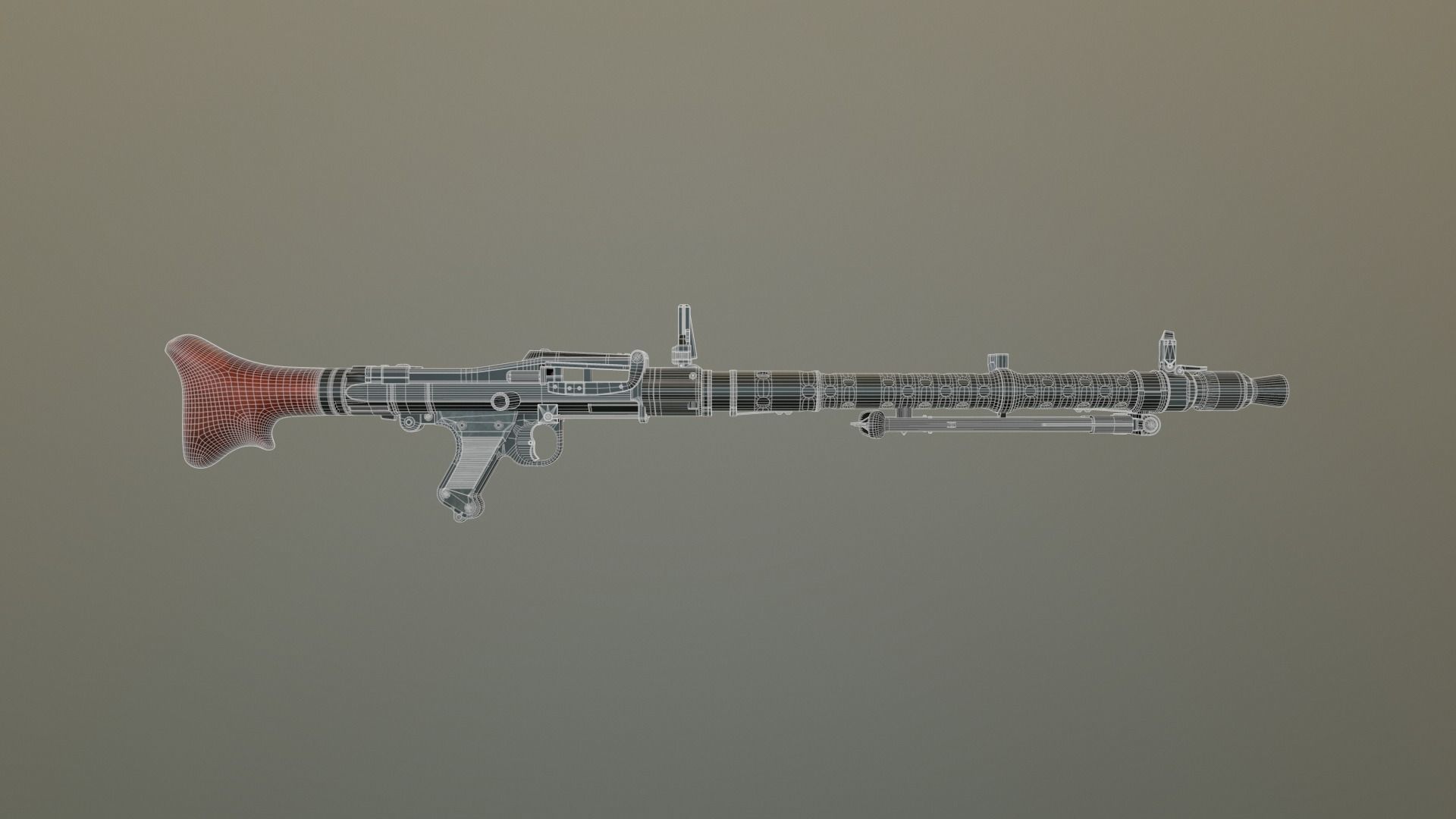 MG34 Weapon Game Ready 3D model | CGTrader