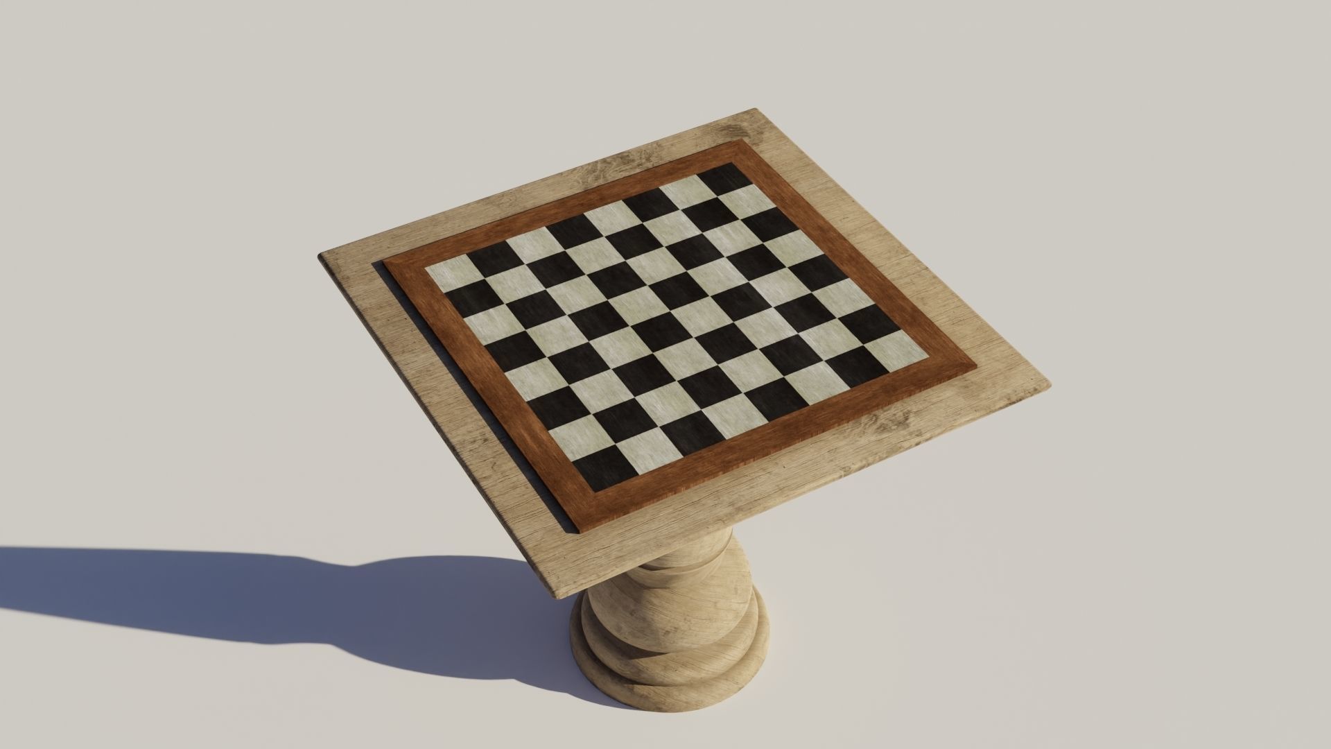3D model Chess table 3D model textures 2-4K VR / AR / low-poly animated ...