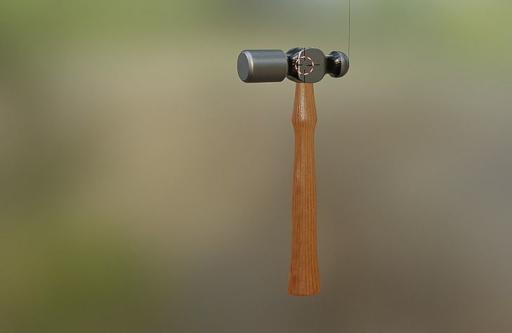 Realistic Hammer 3D Model with wooden handle free 3D model | CGTrader