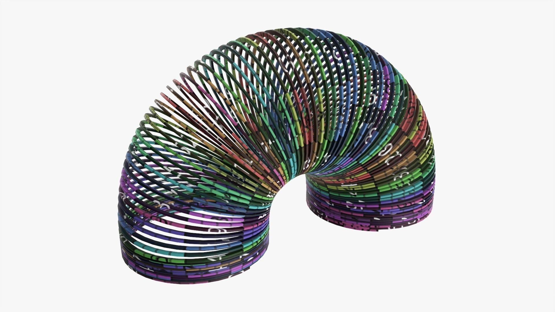 Stretched metal spring toy 3D model | CGTrader