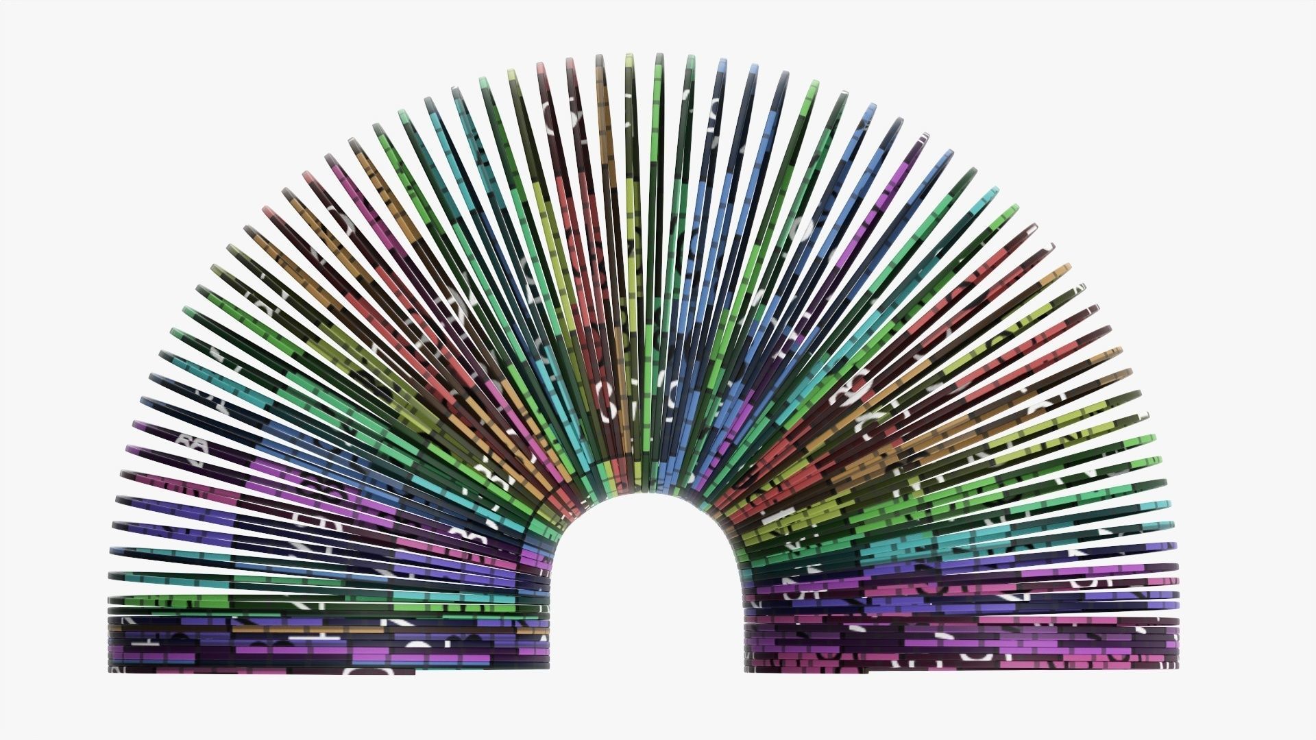 Stretched metal spring toy 3D model | CGTrader