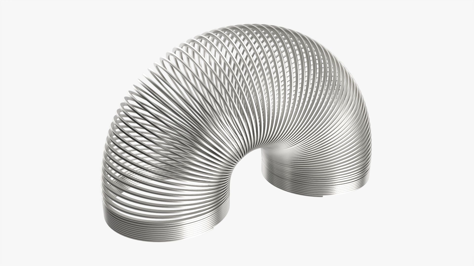 Stretched metal spring toy 3D model | CGTrader