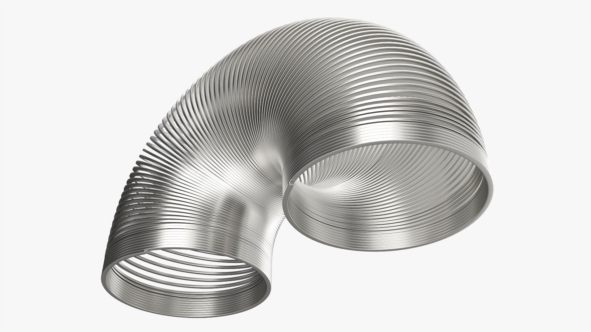 Stretched metal spring toy 3D model | CGTrader