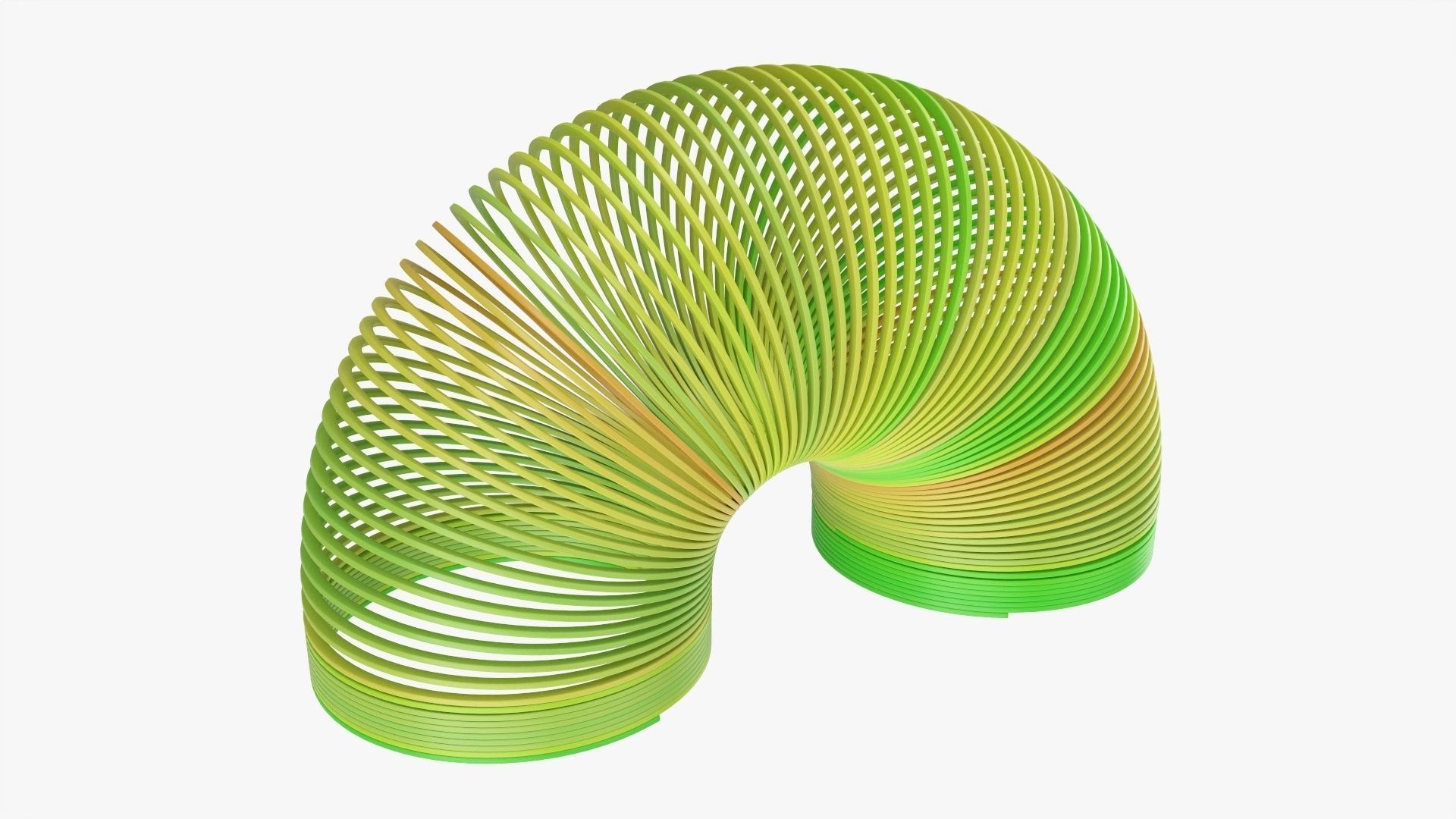 Stretched plastic spring toy colorful 3D model | CGTrader