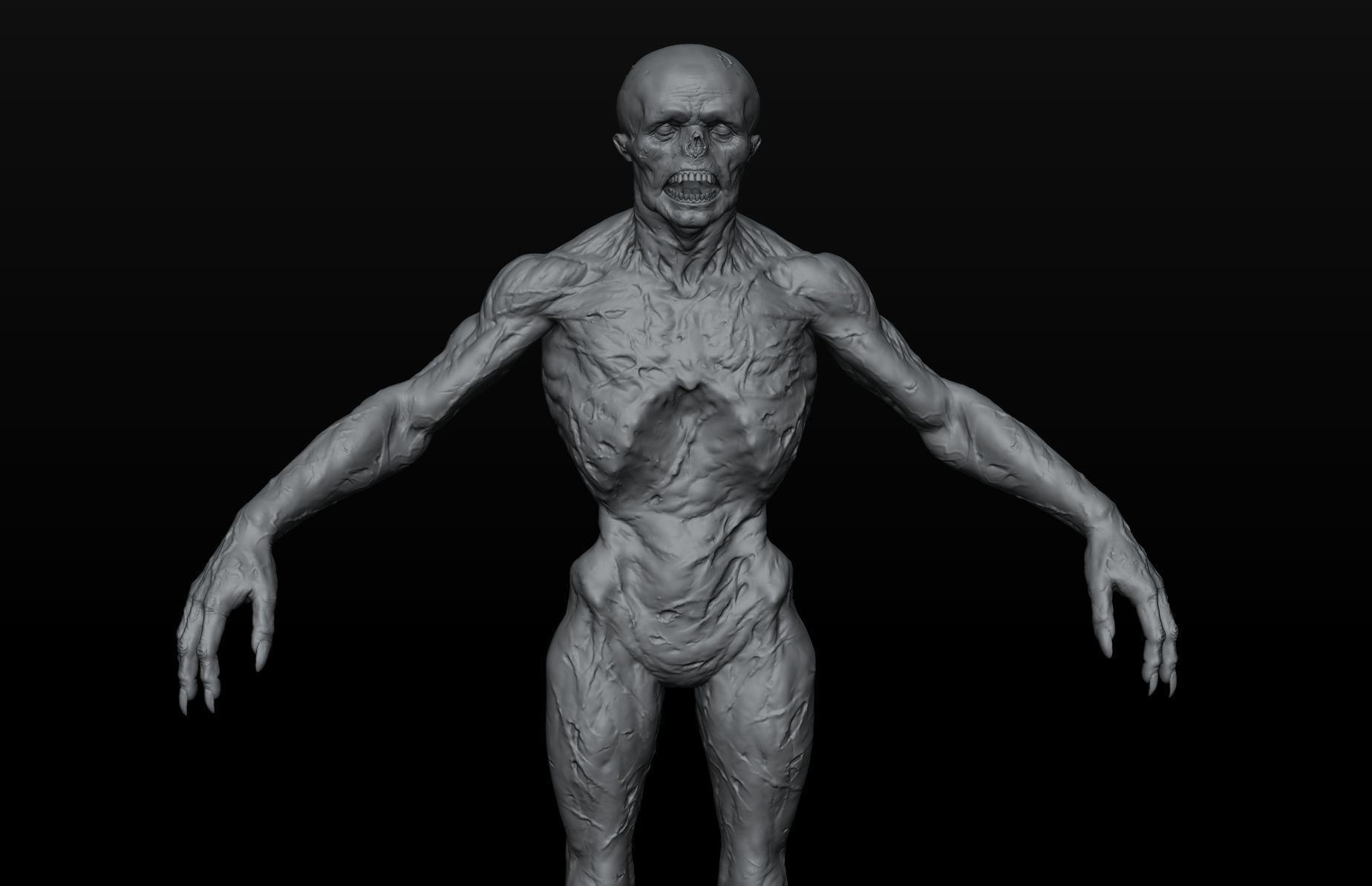 Zombie Mutant high-poly 3D model | CGTrader