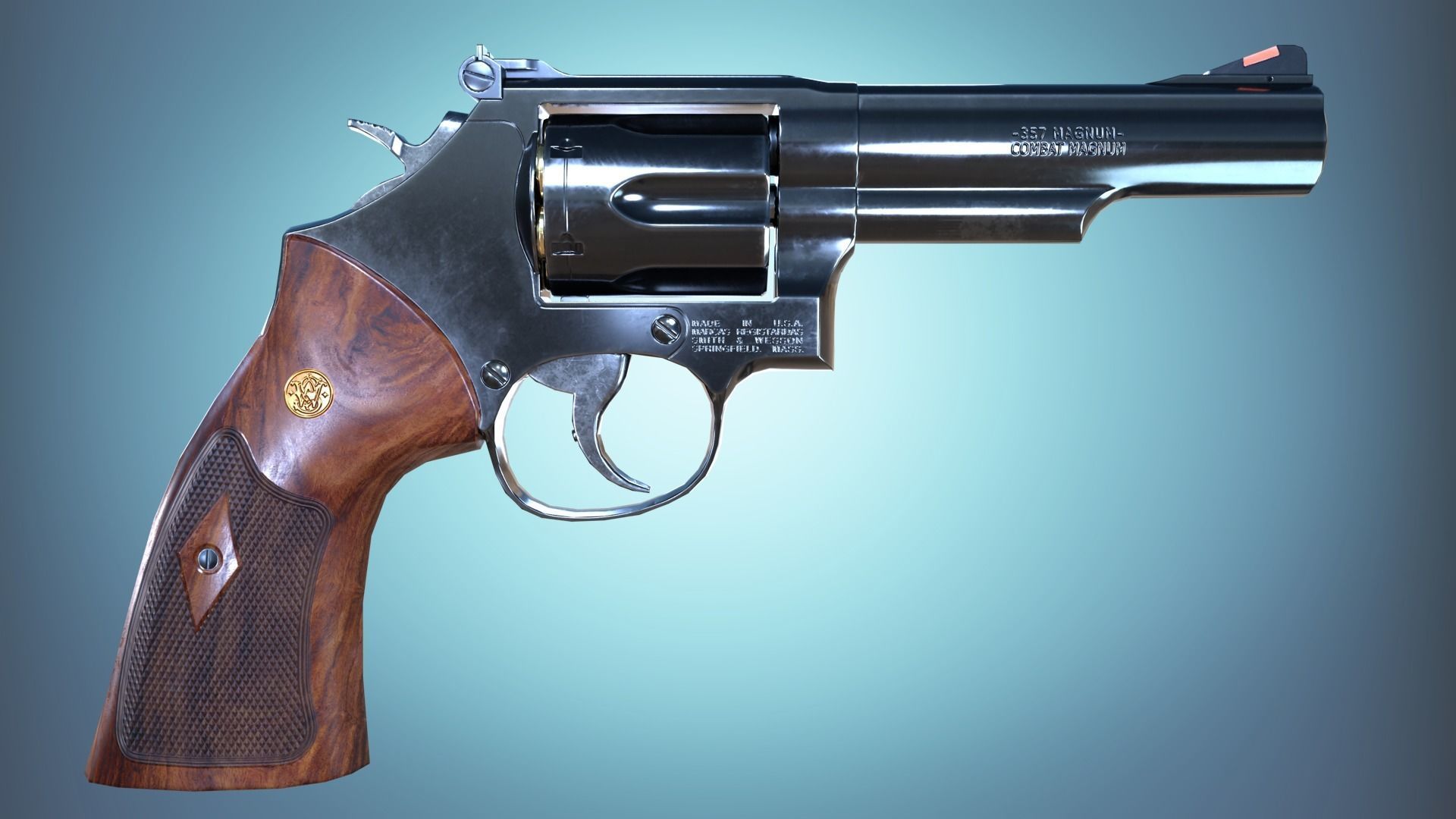 3D model Smith and Wesson Model 19 Classic VR / AR / low-poly | CGTrader