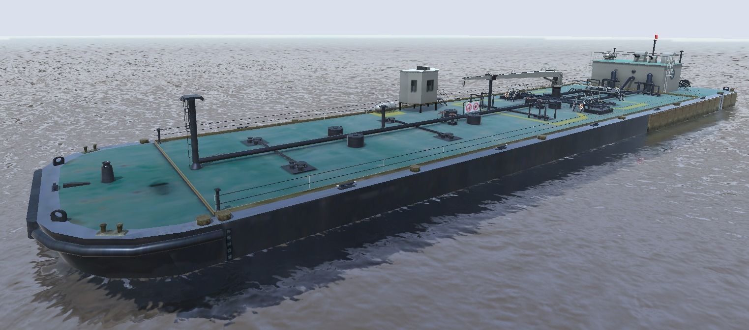 3D model KSM barge 3d model VR / AR / low-poly | CGTrader